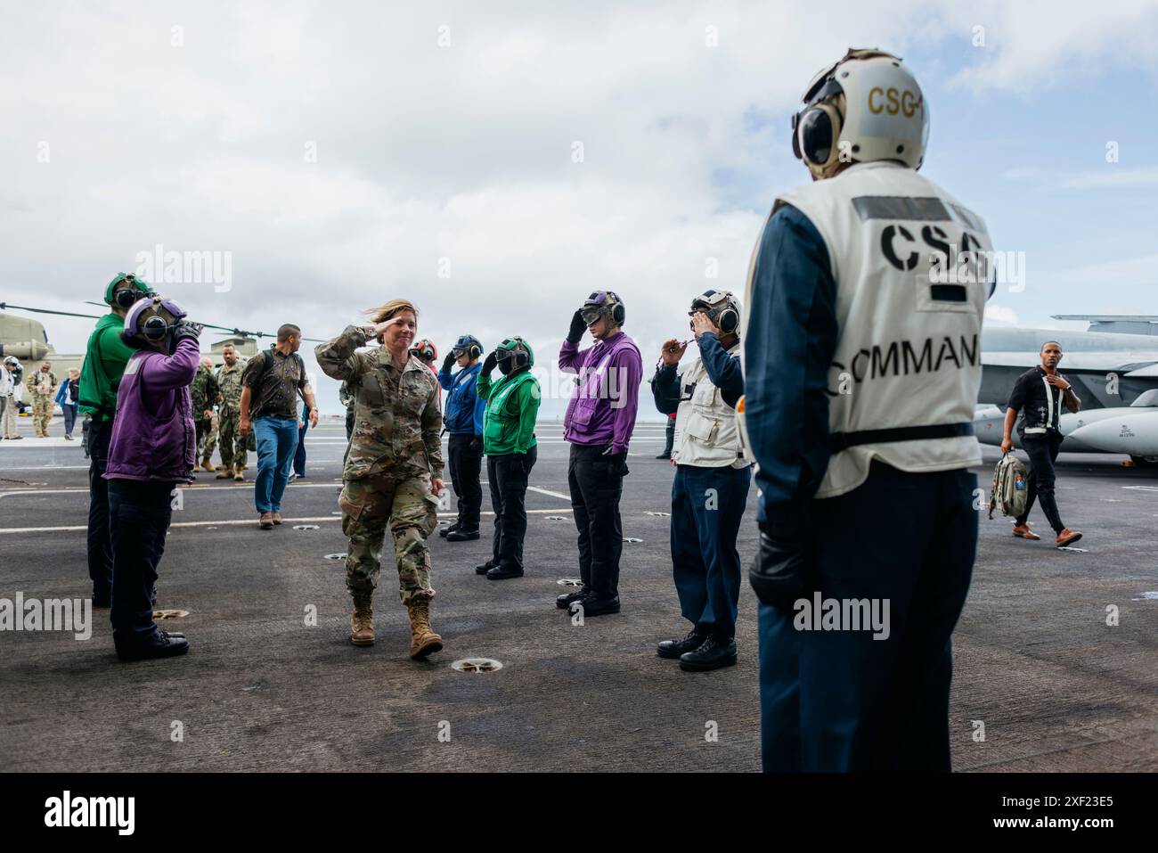 U.S. Navy Sailors render honors to U.S. Army Gen. Laura Richardson, U.S ...