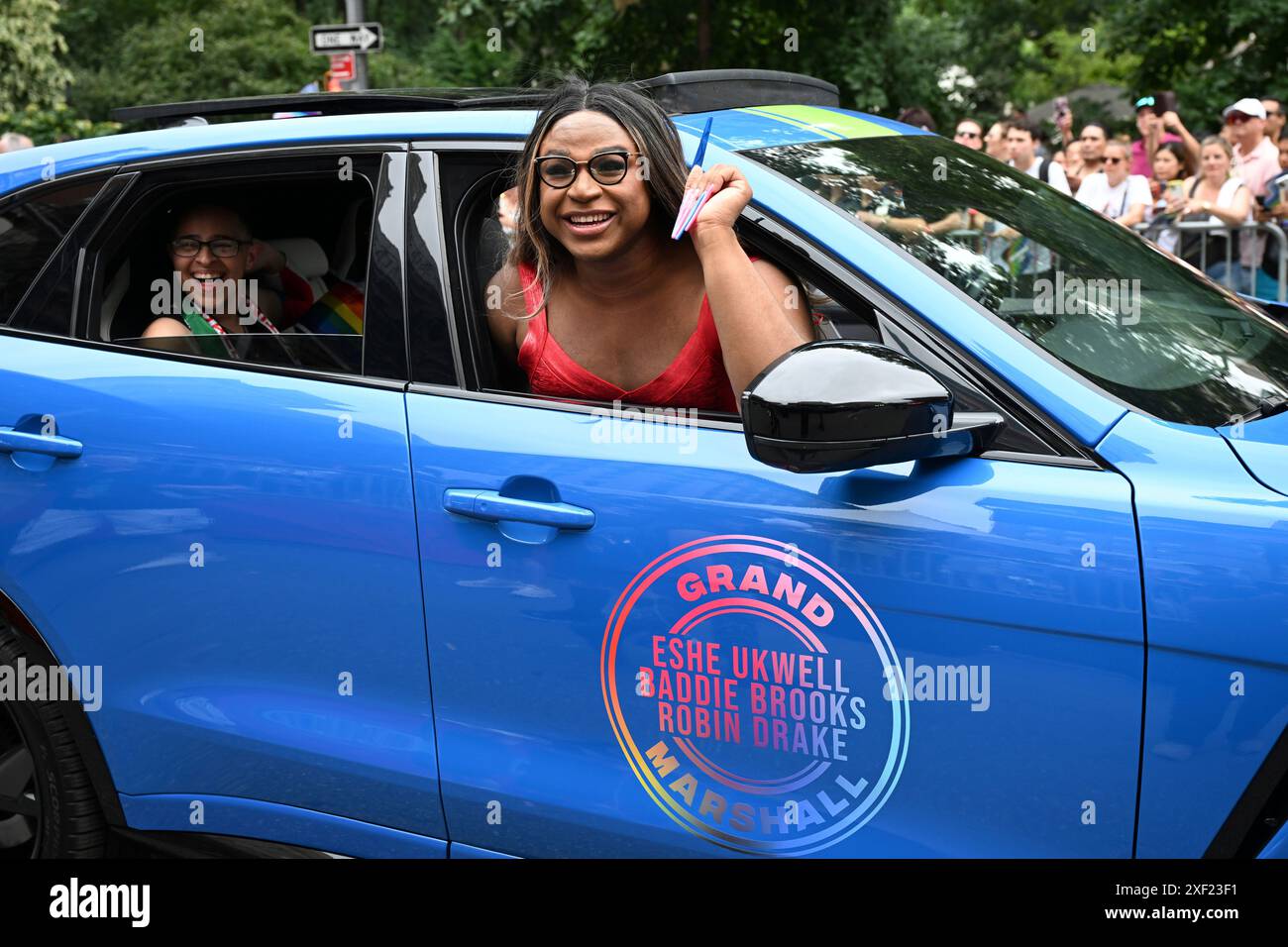 Photo by: NDZ/STAR MAX/IPx 2024 6/30/24 Grand Marshal Baddie Brooks marches in the New York City ...
