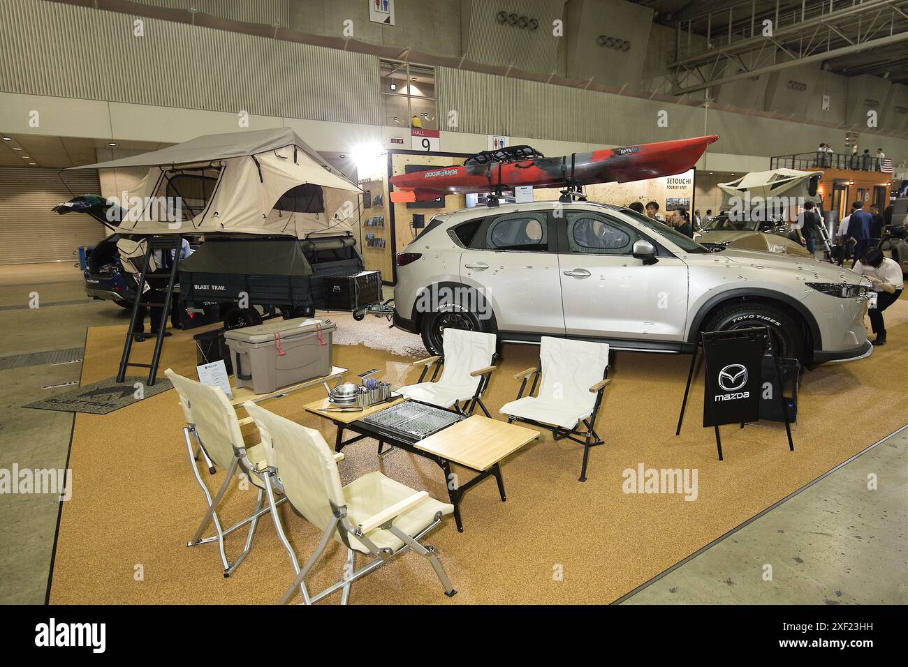2024/06/28, Tokyo, Mazda Camping Car and Trailer at the Tokyo Outdoor ...