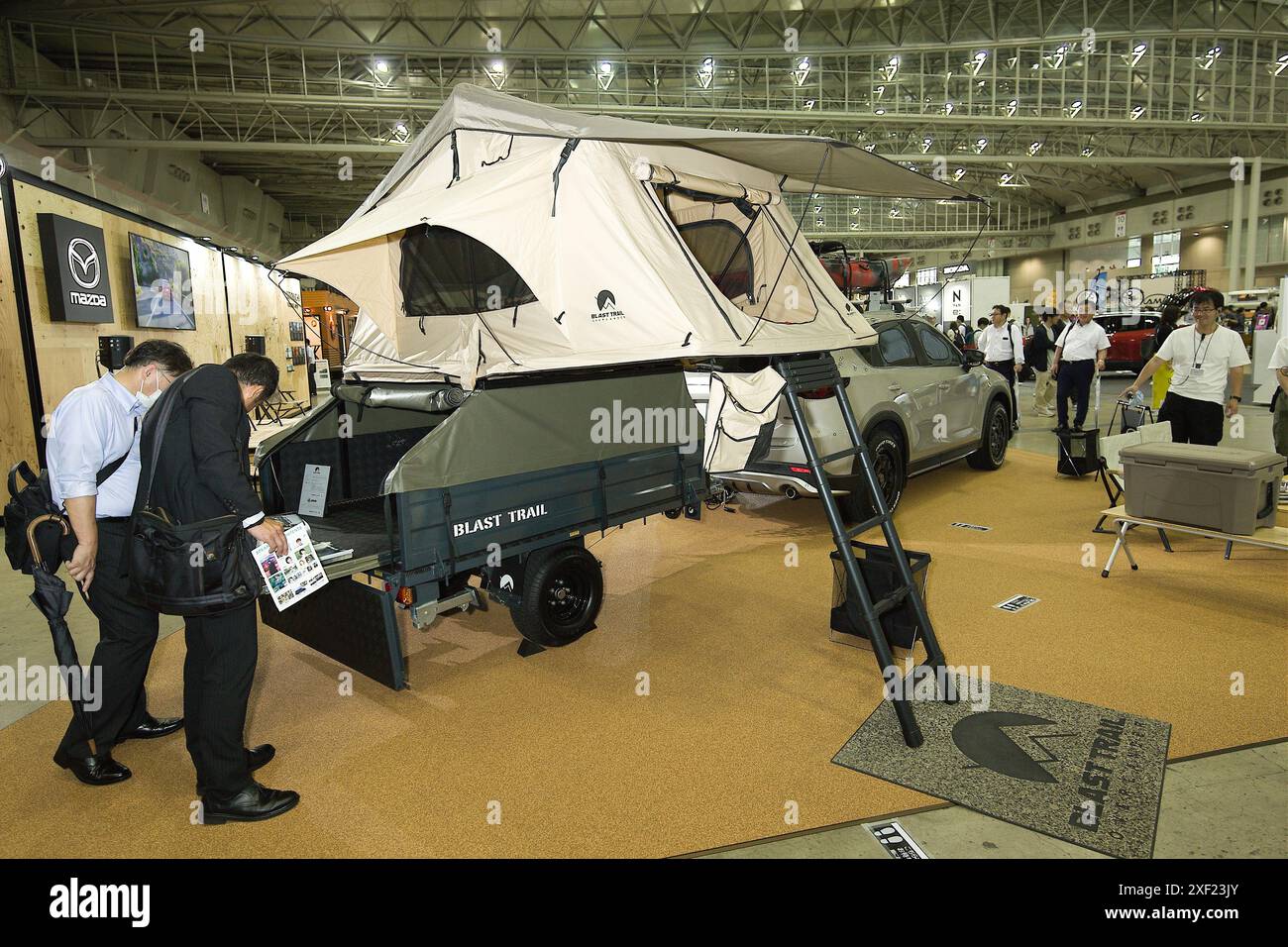 2024/06/28, Tokyo, Mazda Camping Car and Trailer at the Tokyo Outdoor ...