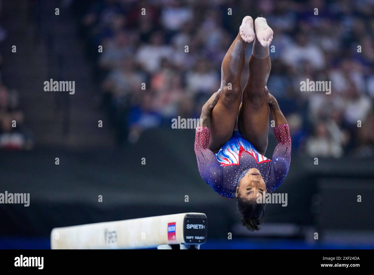 Jordan Chiles competes on the balance beam at the United States ...