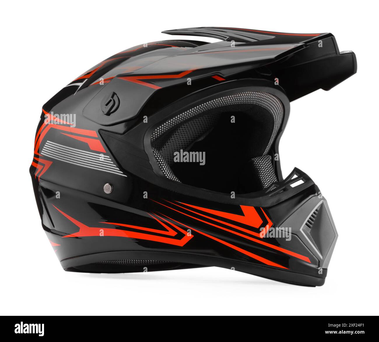 New modern motorcycle helmet isolated on white Stock Photo - Alamy