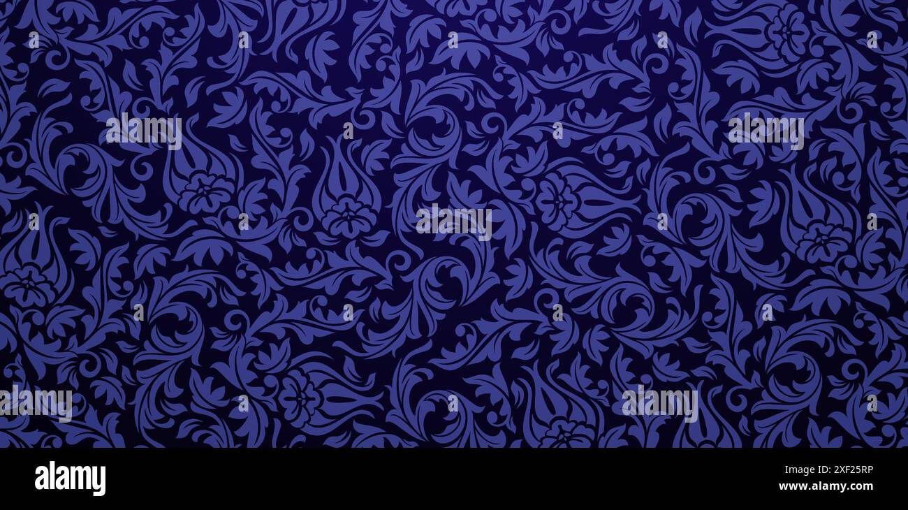 Classic blue floral pattern Stock Vector Images - Alamy