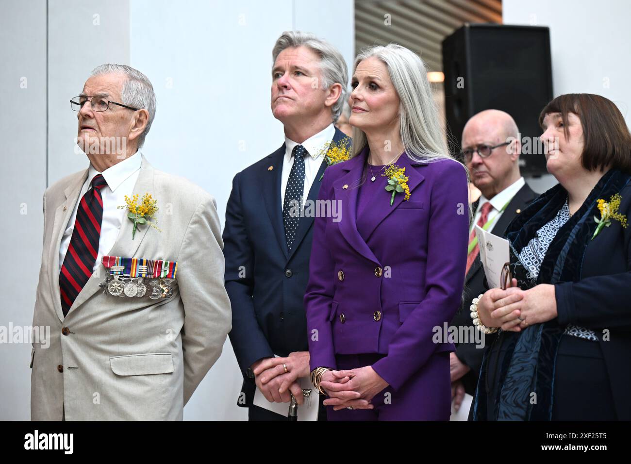 Canberra, Australia. 01st July, 2024. Family members, including father ...