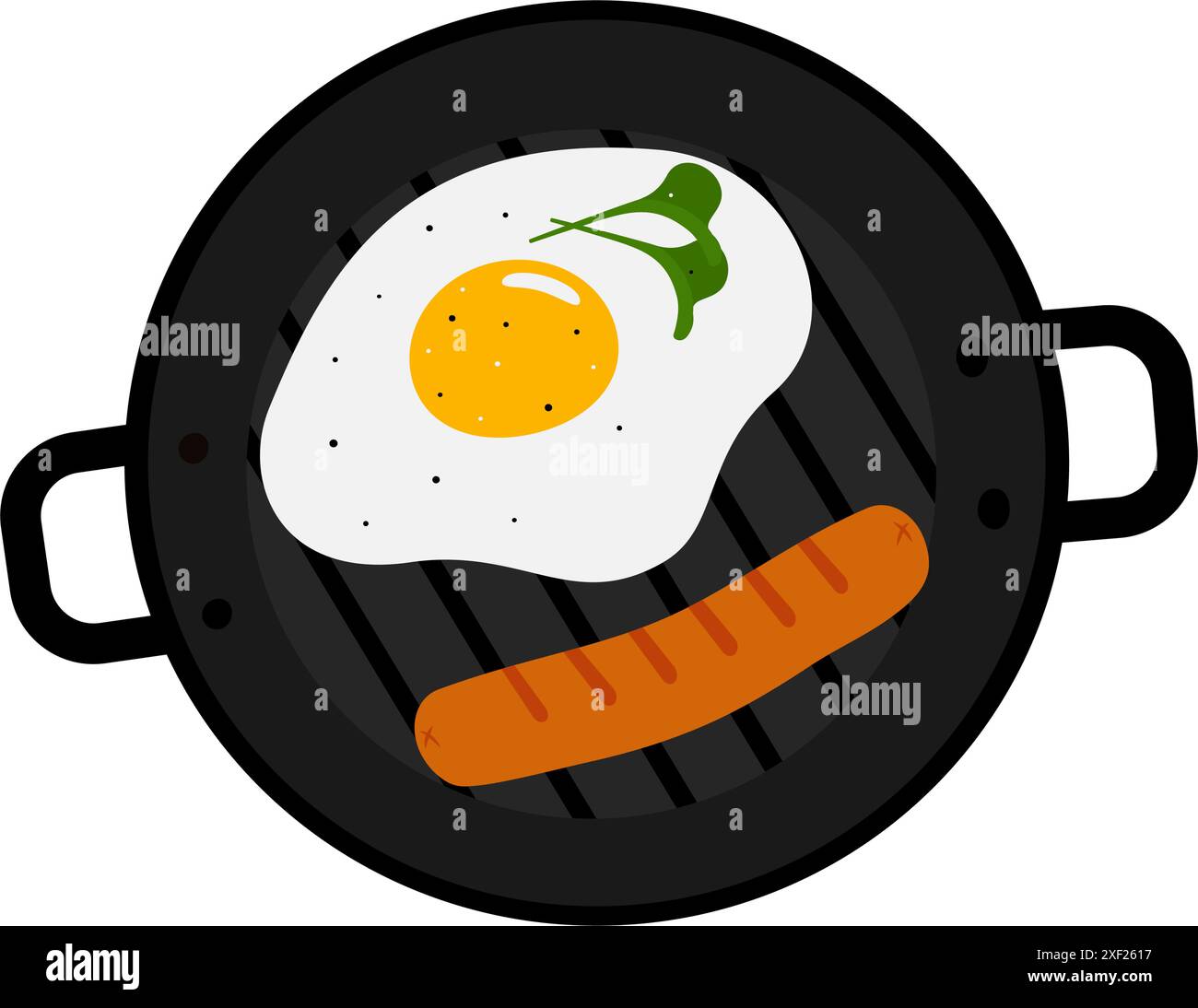 Fried egg spices in Stock Vector Images - Alamy