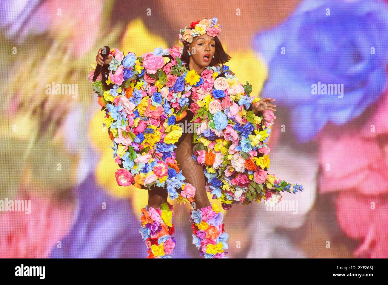 Somerset, UK. 30 June 2024. Janelle Monae perfoming on the fourth day ...