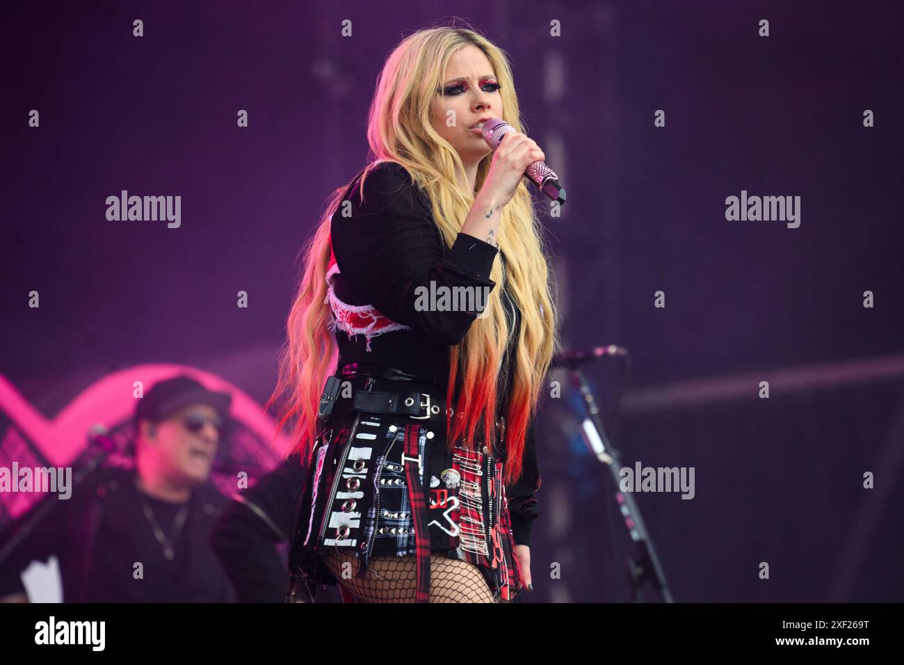 Somerset, UK. 30 June 2024. Avril Lavigne perfoming on the fifth day of ...