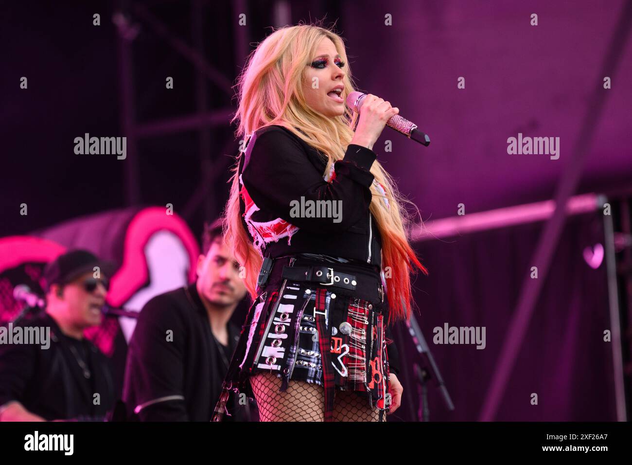 Somerset, UK. 30 June 2024. Avril Lavigne perfoming on the fifth day of ...
