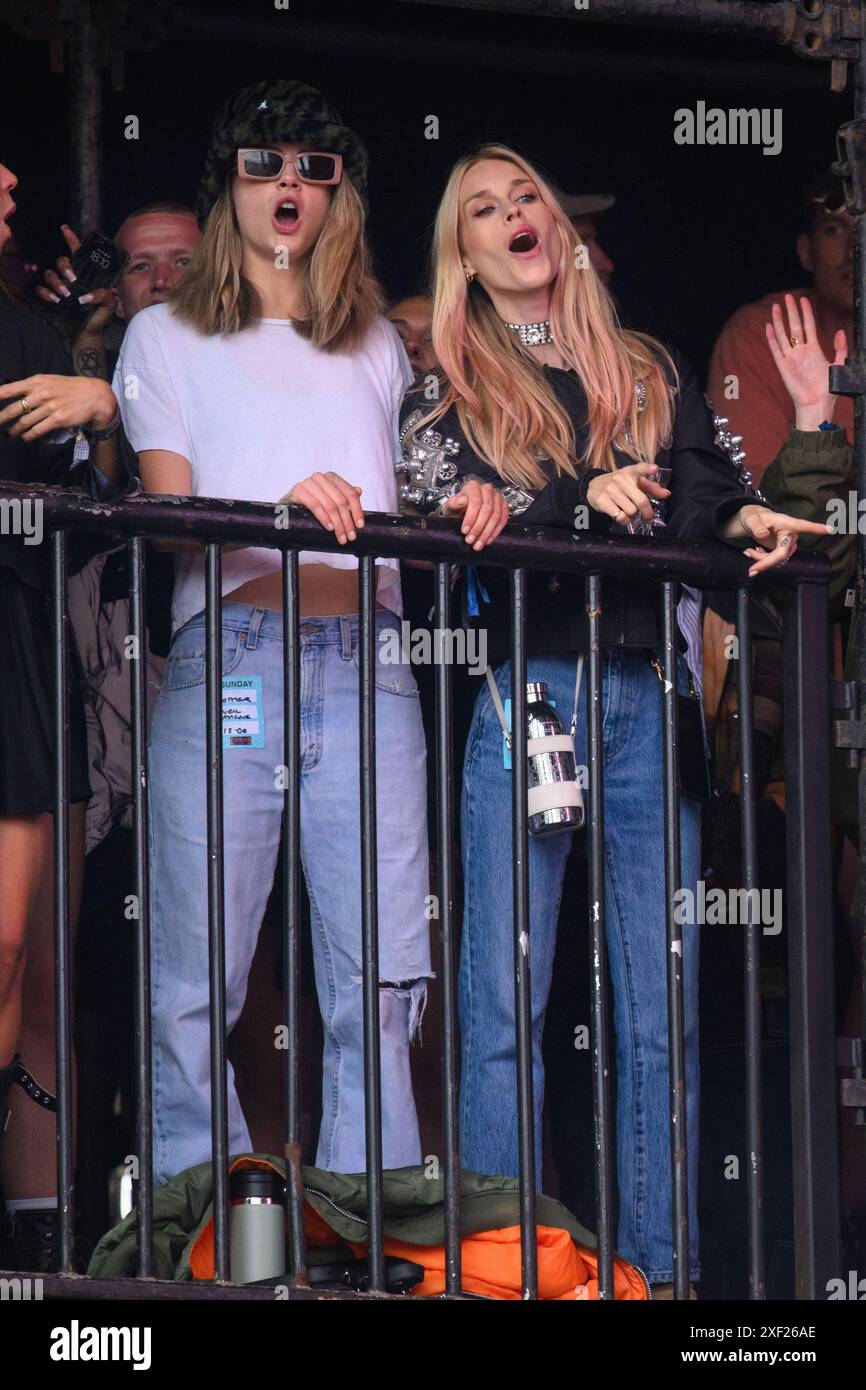 Somerset, UK. 30 June 2024. Avril Lavigne perfoming on the fifth day of ...