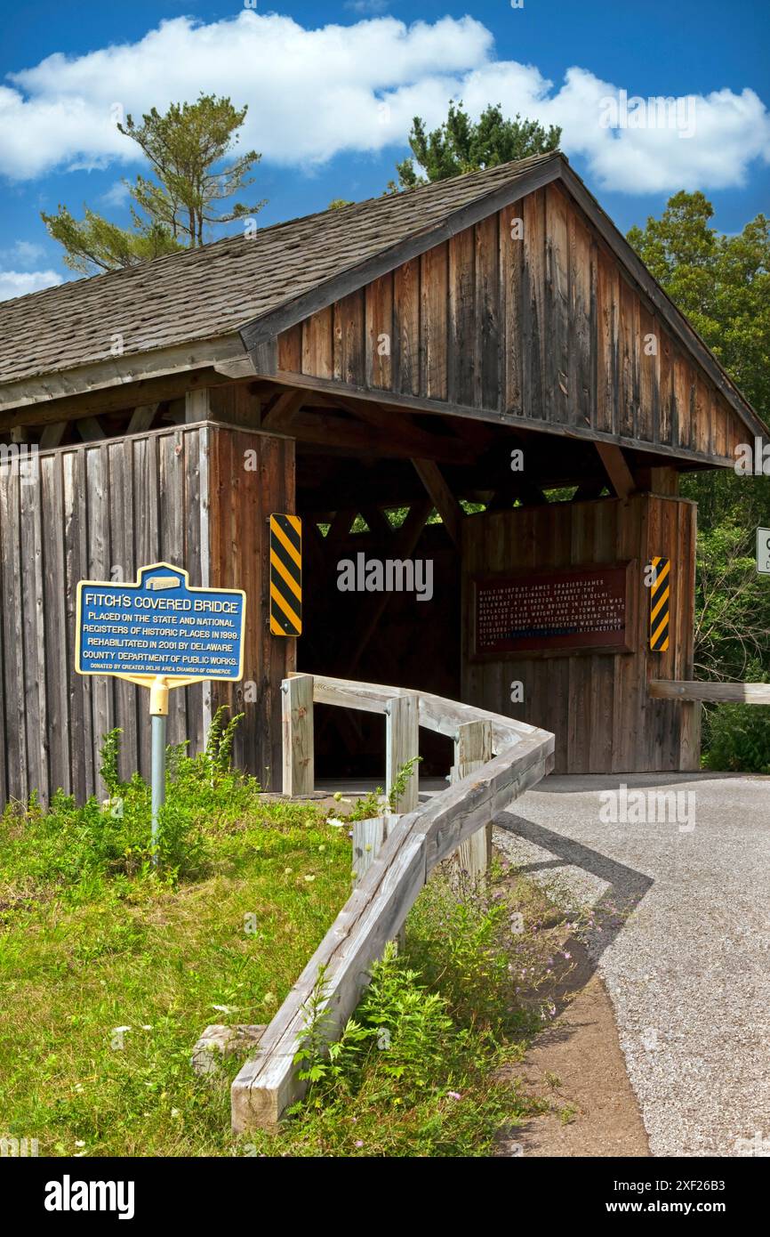 The Fitch's Covered Bridge over the West Branch of the Delaware River ...