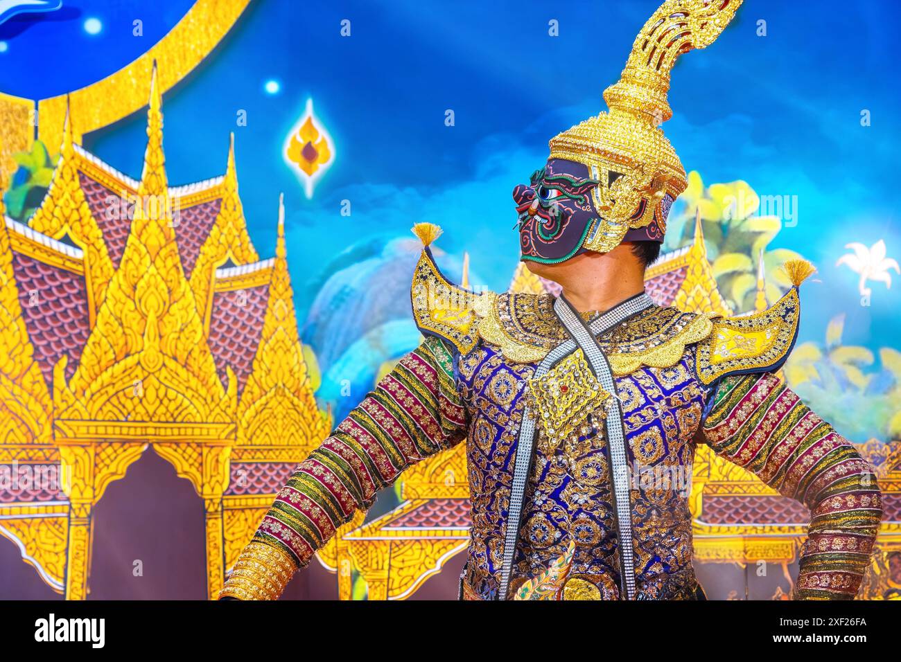 Bangkok, Thailand - April 20 2024: Khon Masked Dance is a mixture of ...
