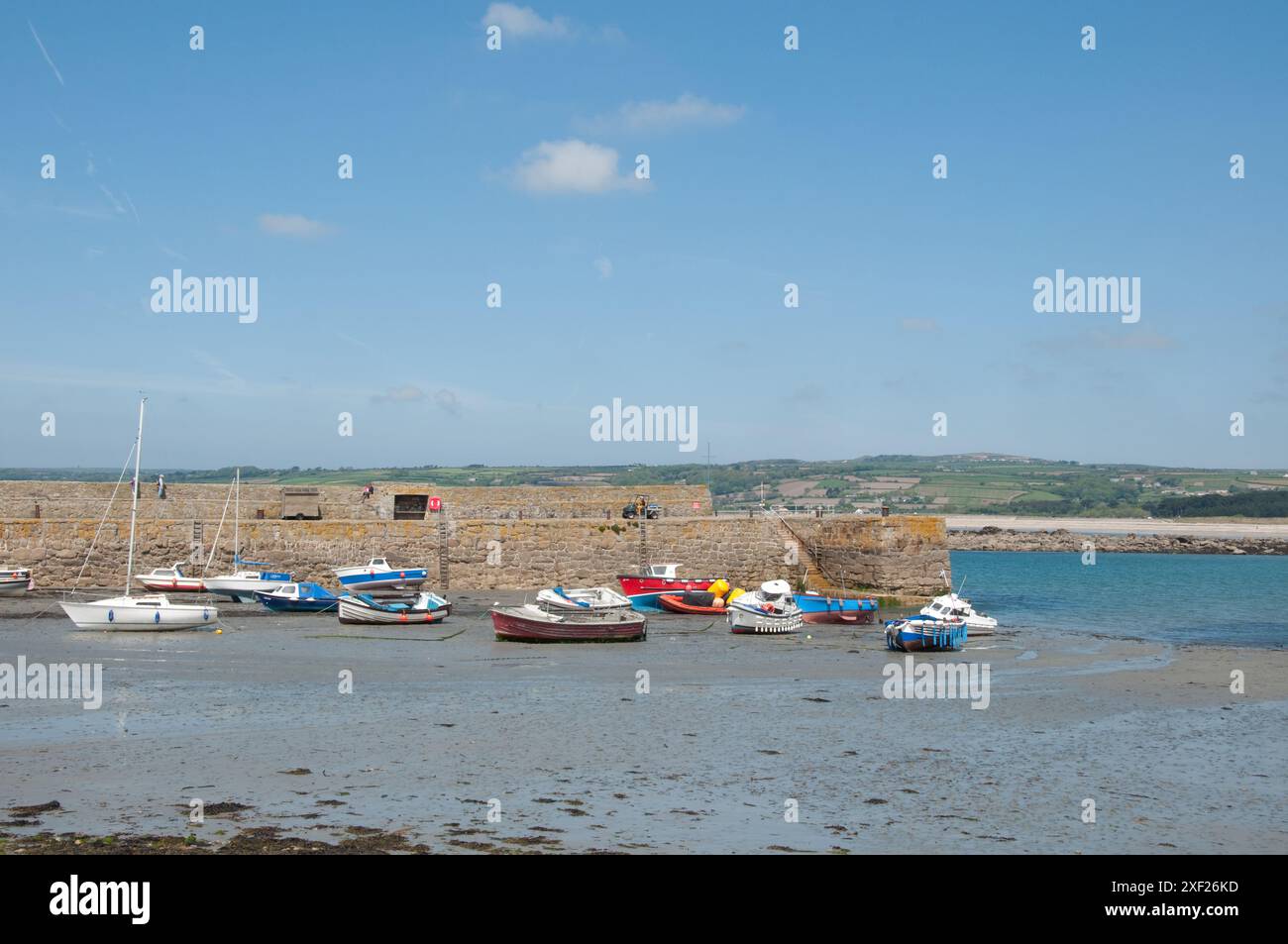 View of harbour/Marina, St Michaels' Mount, Marazion, Cornwall, UK - St ...