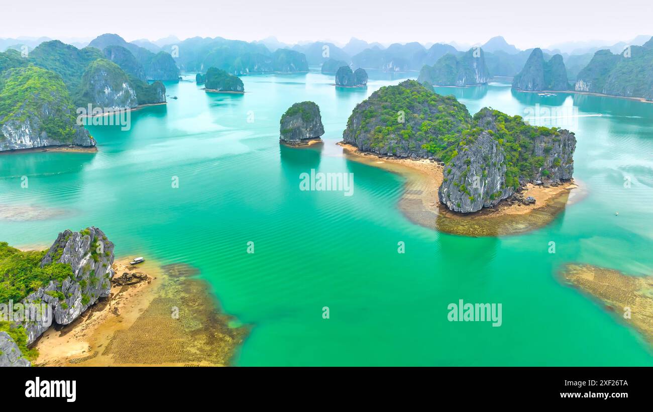 Rock island in Lan Ha bay, Vietnam, Southeast Asia. UNESCO World ...