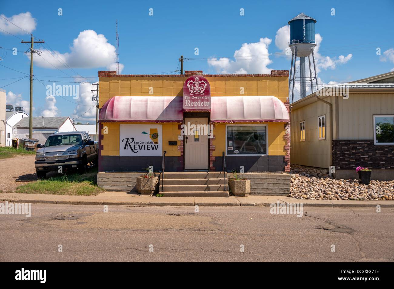 Coronation, Alberta - June 28, 2024: The Coronation Review building in ...