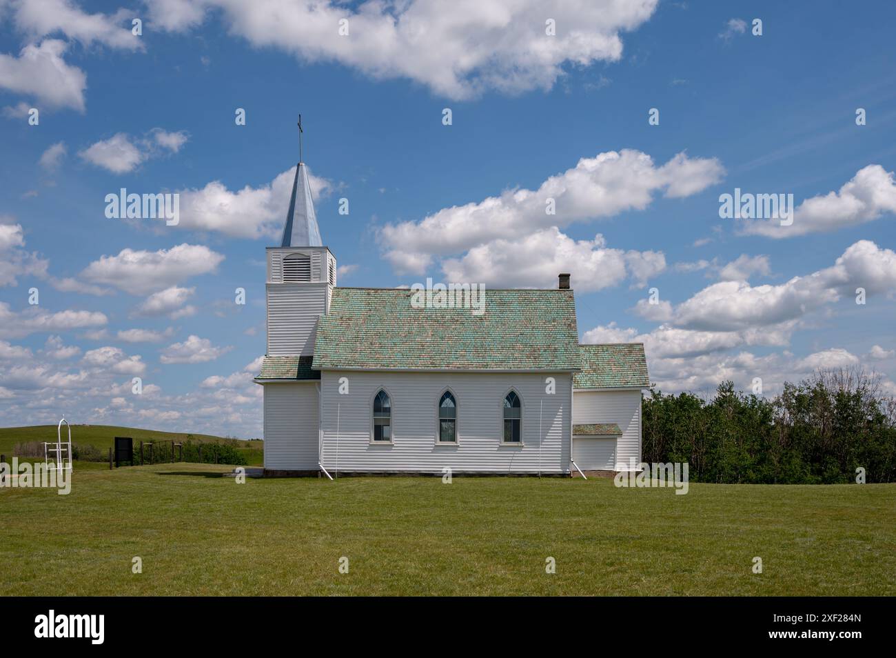 Historic wooden St Peter's Lutheran Church Scapa north of Hanna ...