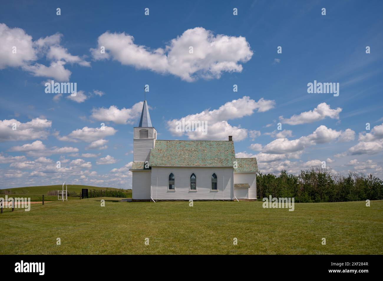 Historic wooden St Peter's Lutheran Church Scapa north of Hanna ...