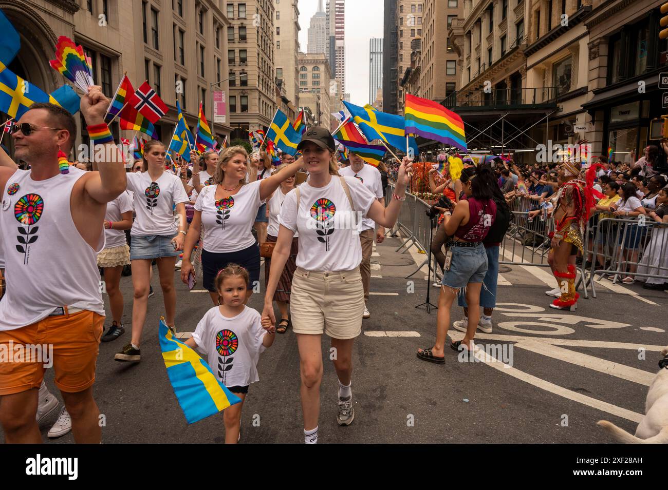 NEW YORK, NEW YORK - JUNE 30: Marchers participate in the annual New ...