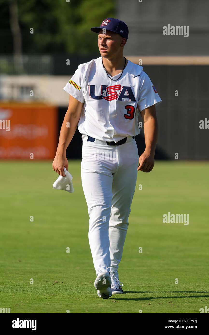 June 29, 2024, Fayetteville, North Carolina, USA: Team USA Pitcher ...