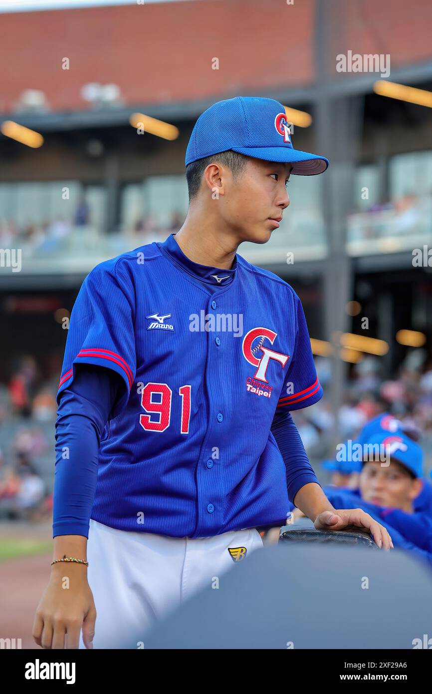 June 29, 2024, Fayetteville, North Carolina, USA: Team Taipei Pitcher ...