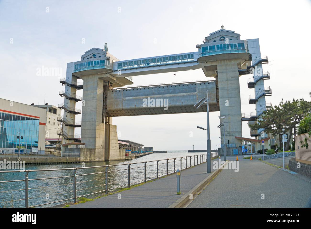 Numazu large flood gate at Namazu port in Shizuoka, Chubu, Japan Stock ...