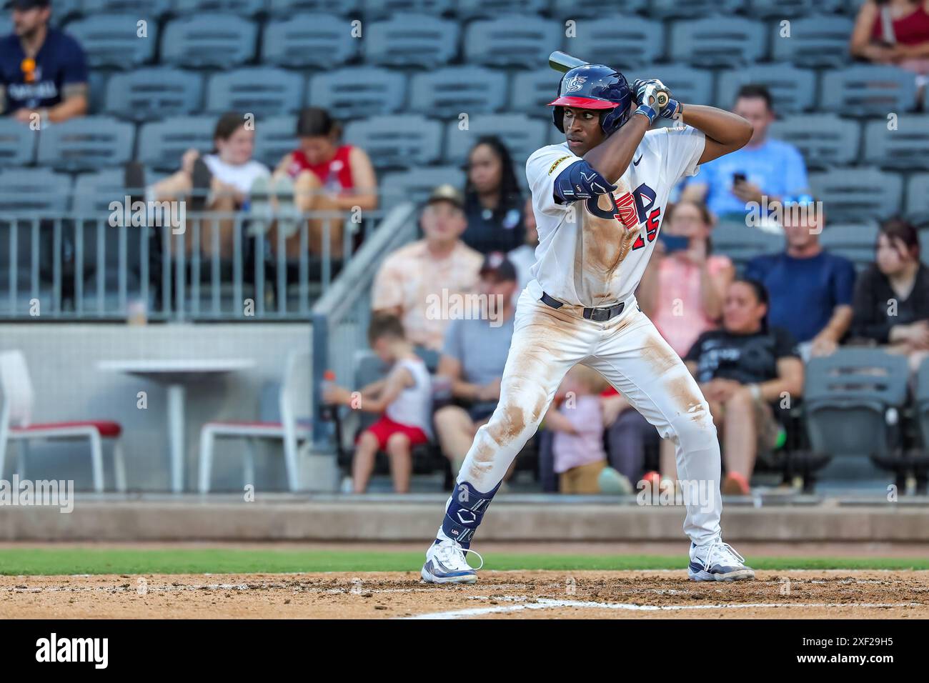 June 29, 2024, Fayetteville, North Carolina, USA: Team USA Outfielder ...