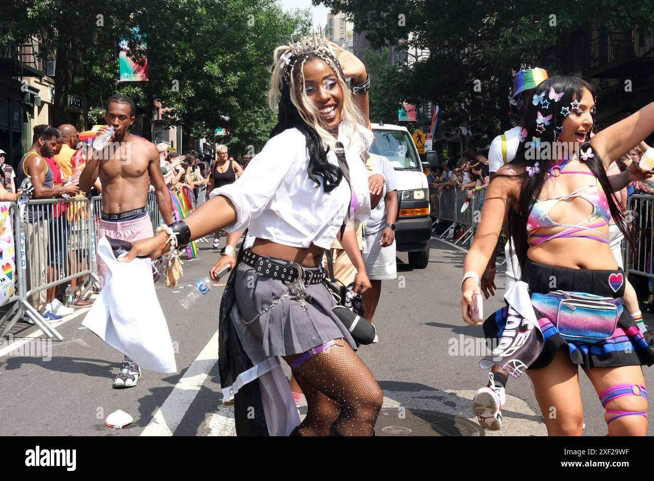 New York, United States. 01st July, 2024. Dancers enjoying the ...