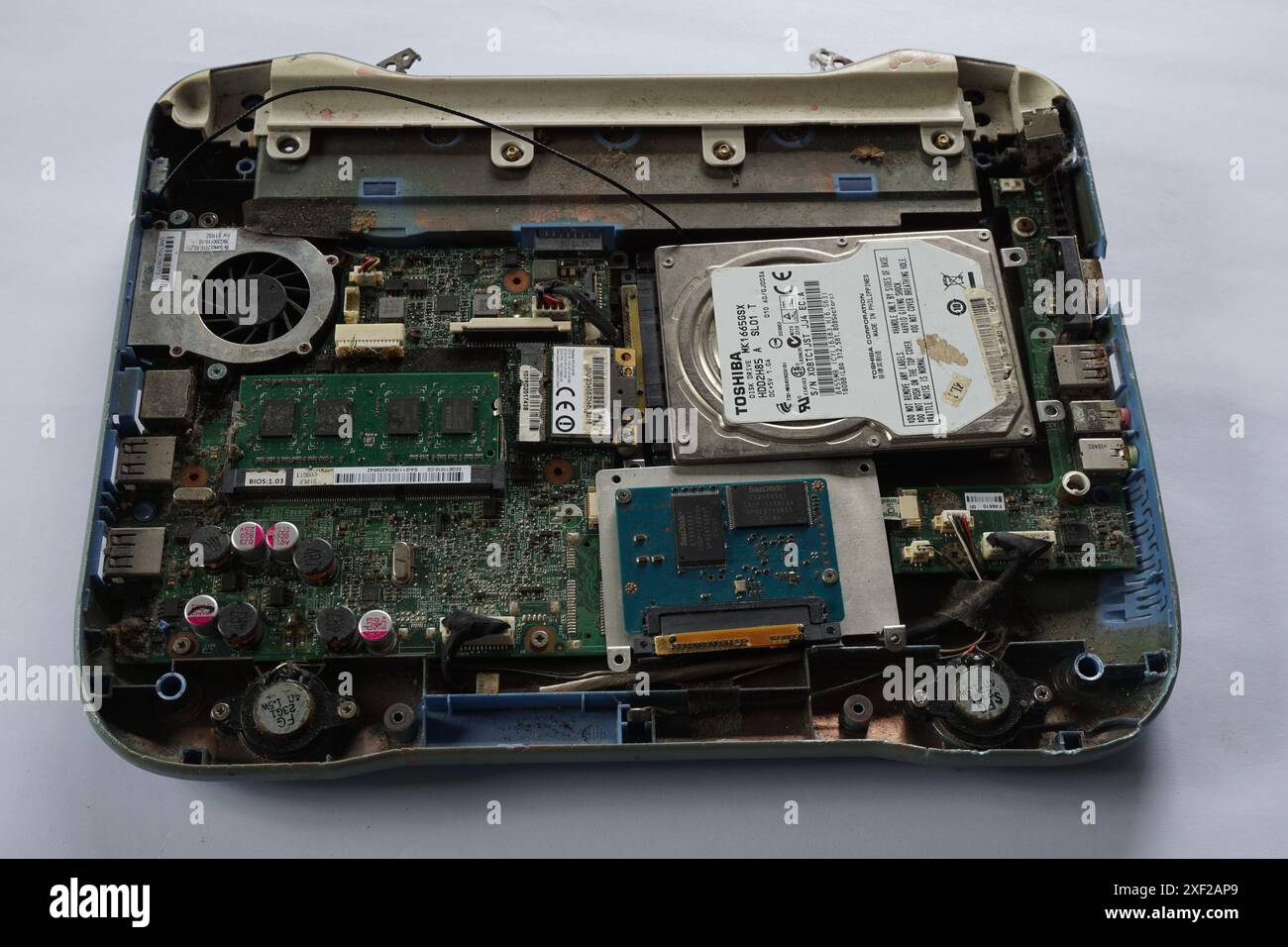 Terengganu, Malaysia - 14 July 2024 : Close-up teardown of an old ...