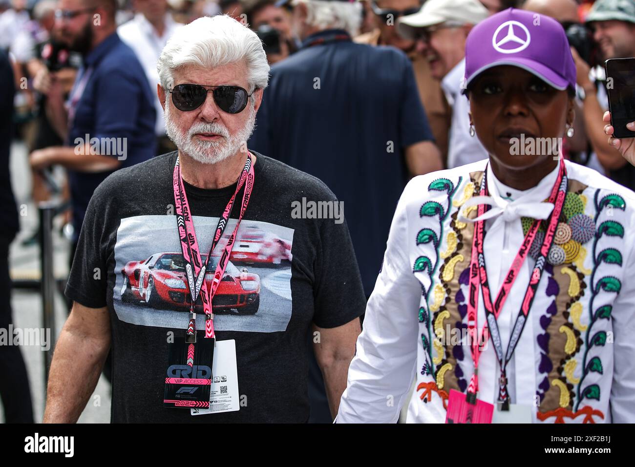 George Lucas, American filmaker portrait and Mellody Hobson, President ...