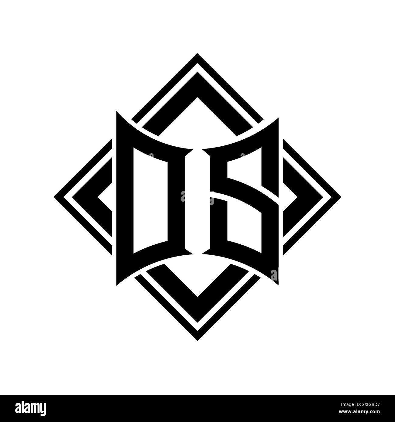 DS Letter logo with abstract shield shape with square black outline on ... DS Letter logo with abstract shield shape with square black outline on ...