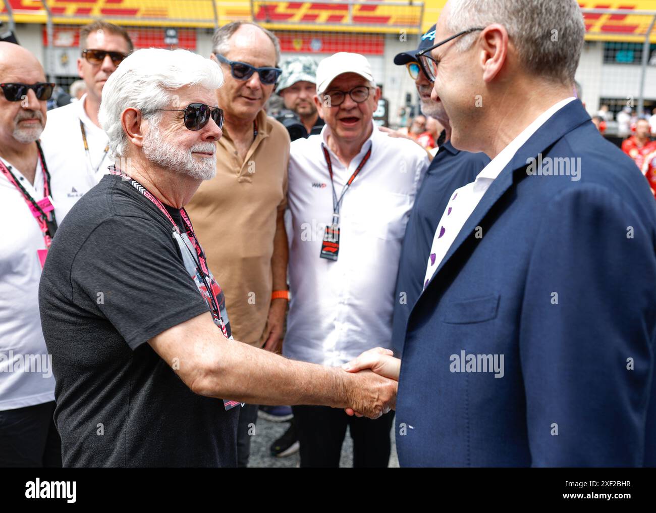 HAMILTON Lewis (gbr), Mercedes AMG F1 Team W15, portrait George Lucas ...