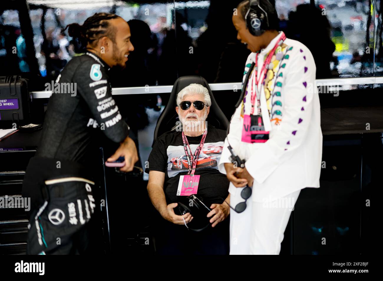 HAMILTON Lewis (gbr), Mercedes AMG F1 Team W15, portrait George Lucas ...