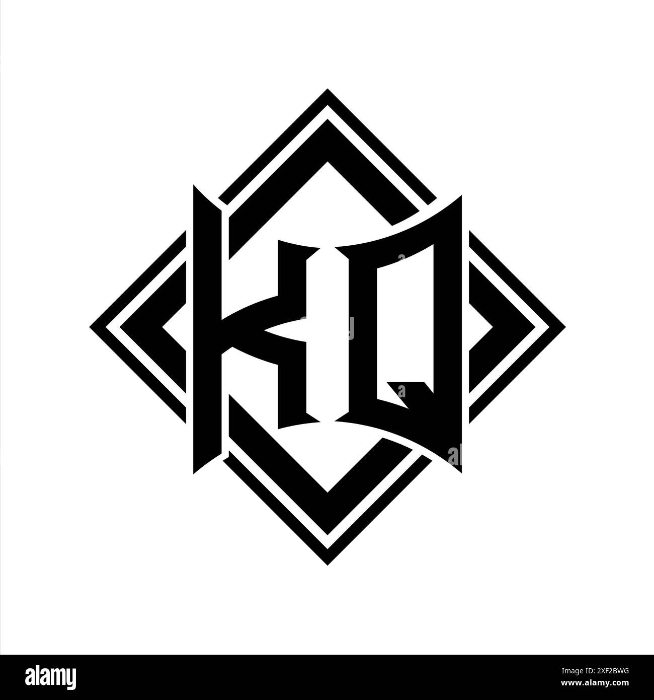 Kq modern logo Black and White Stock Photos & Images - Alamy