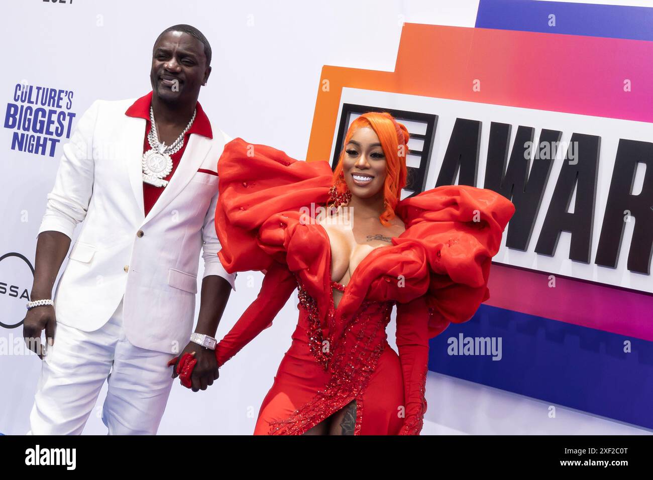 Los Angeles, USA. 30th June, 2024. Akon and Amirror attend the arrivals ...