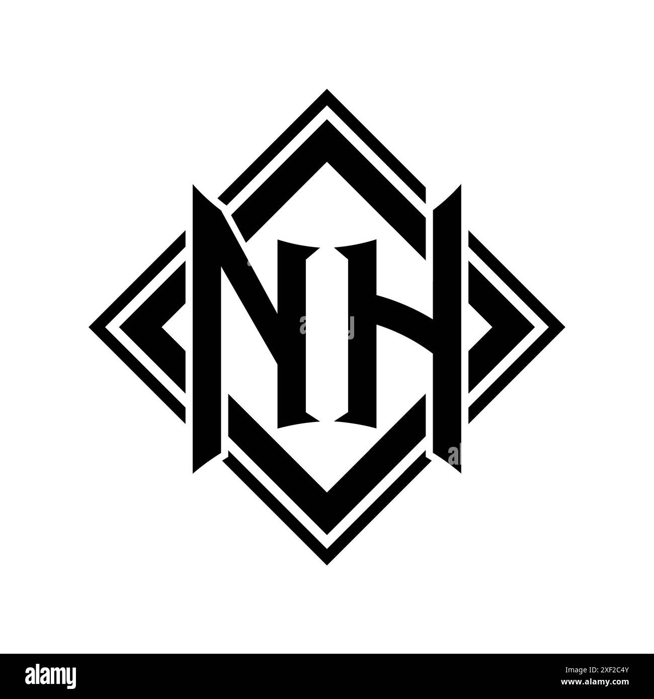 Nh logo design hi-res stock photography and images - Alamy
