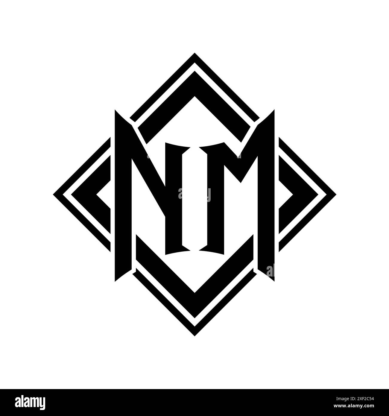 Nm logo design Black and White Stock Photos & Images - Alamy