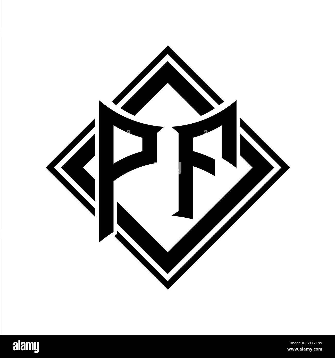 Letter pf logo hi-res stock photography and images - Alamy