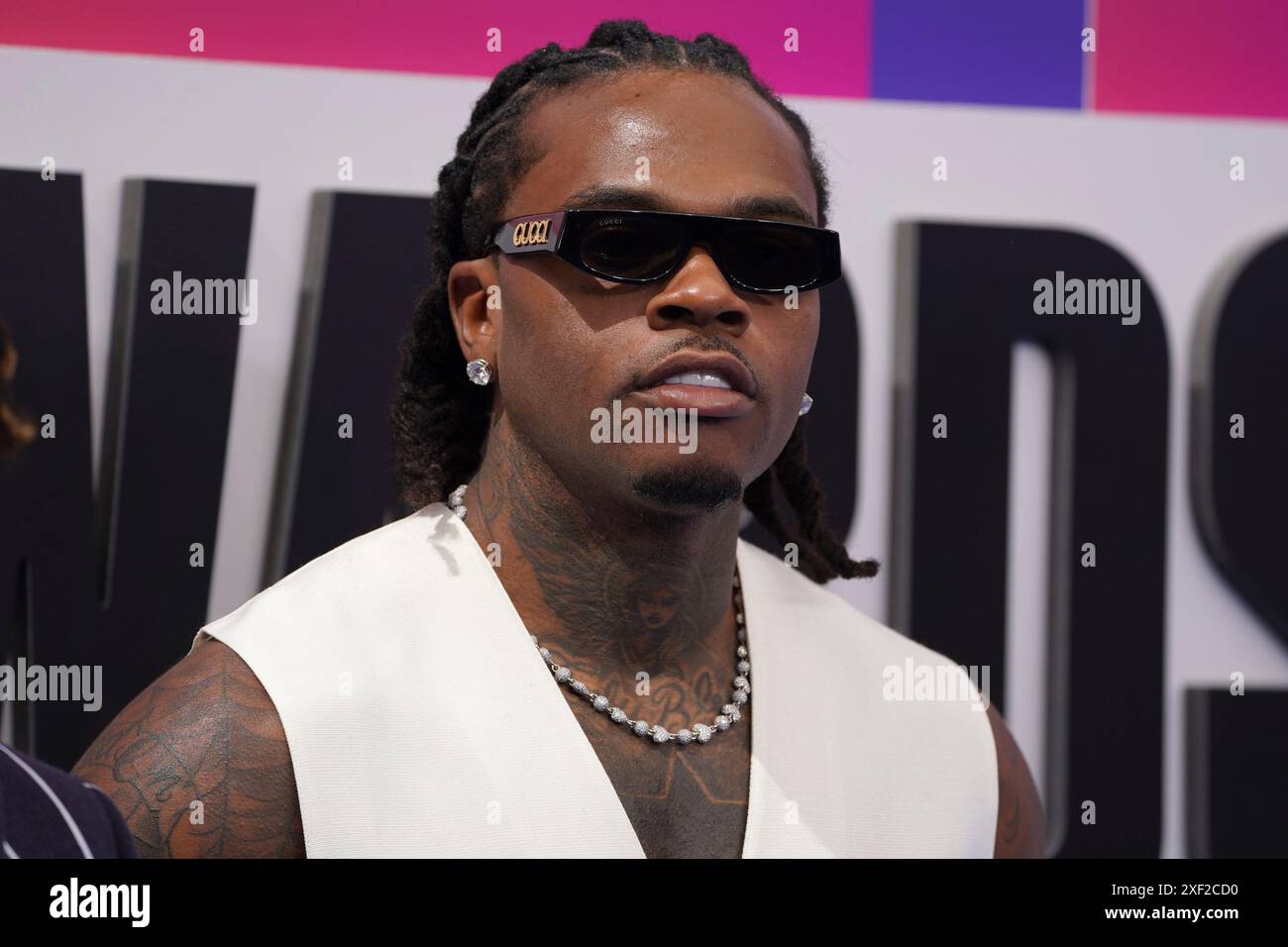 Gunna arrives at the BET Awards on Sunday, June 30, 2024, at the ...