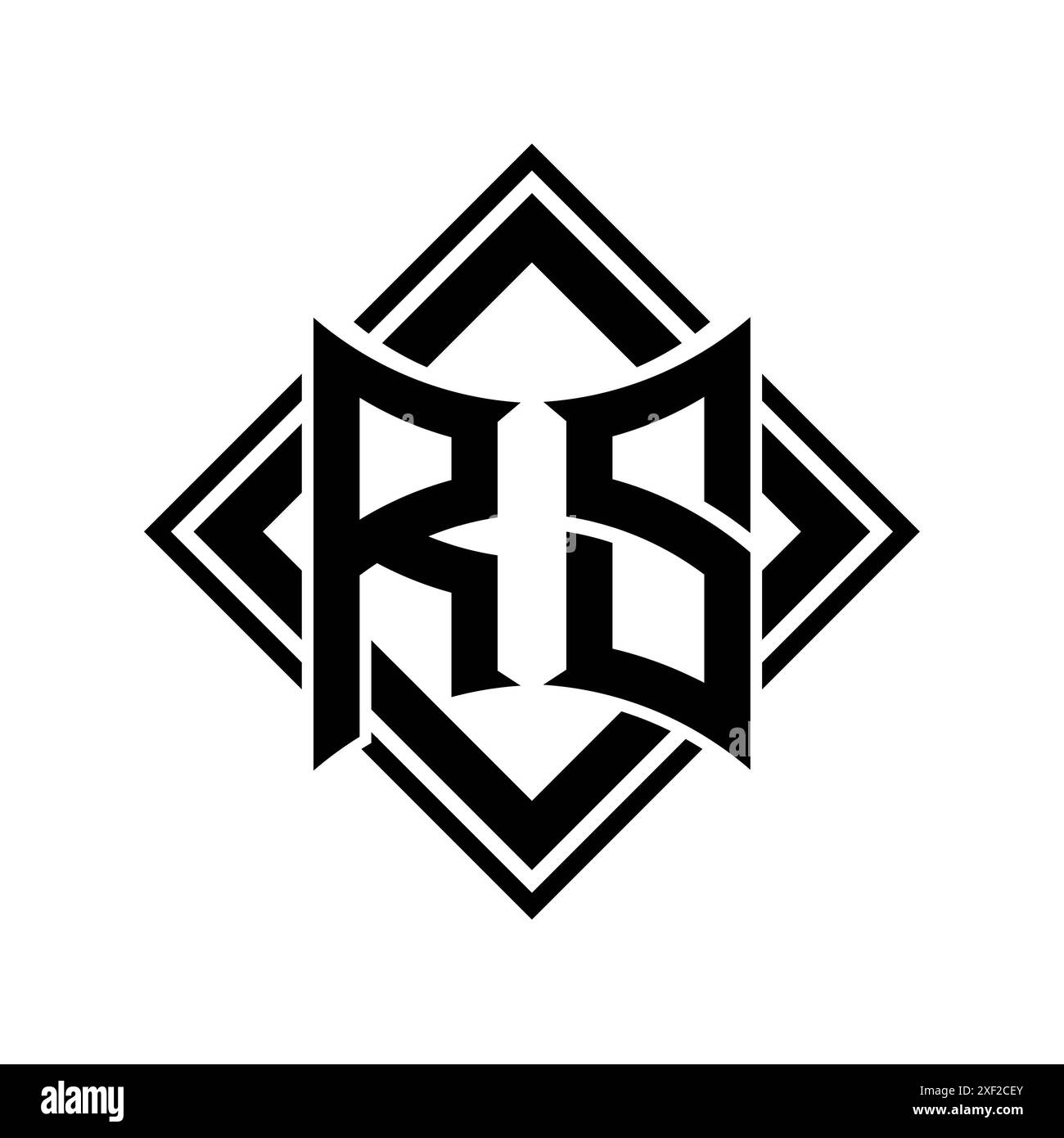 RS Letter logo with abstract shield shape with square black outline on ...