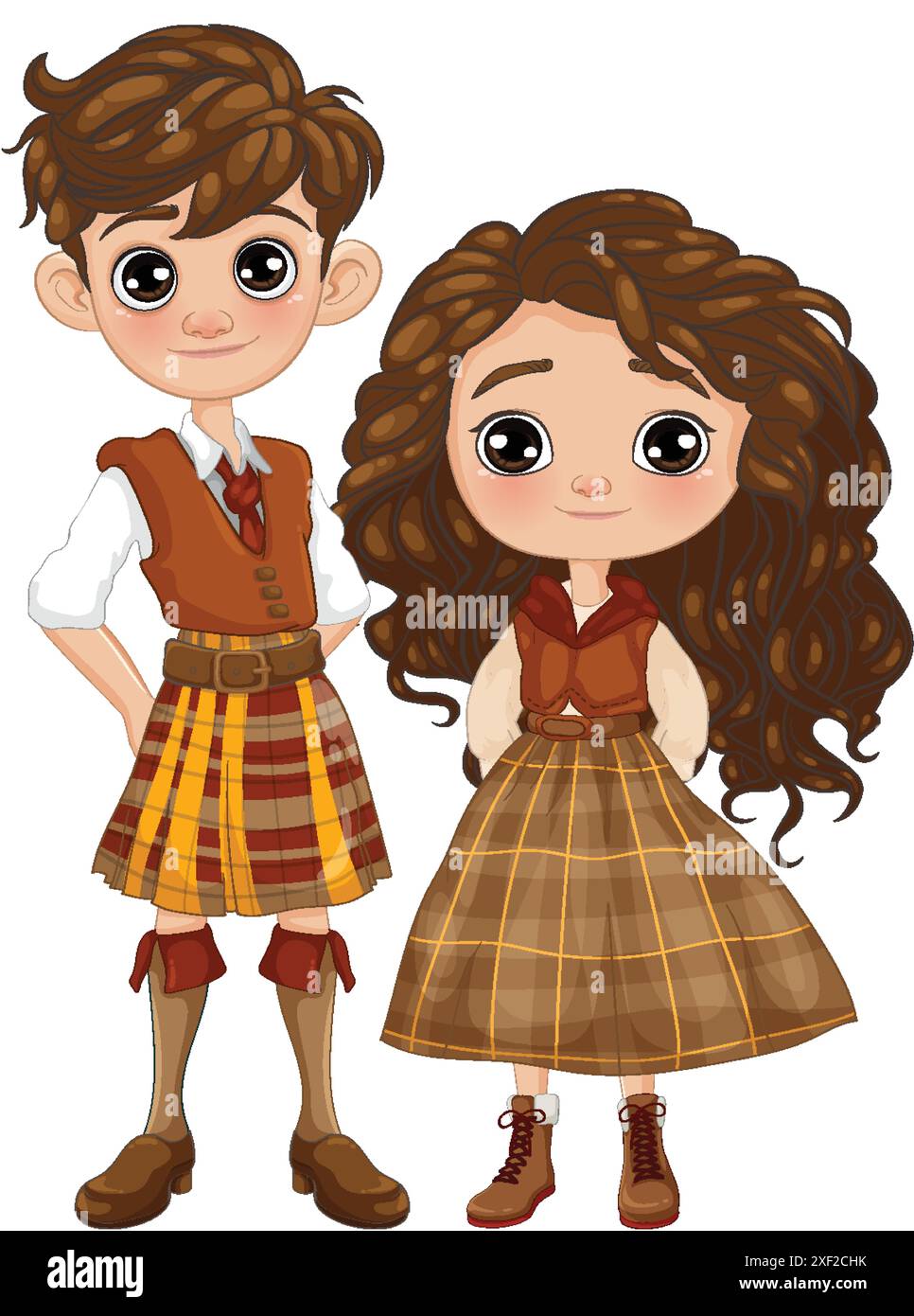 Scottish kids vector vectors hi-res stock photography and images - Alamy