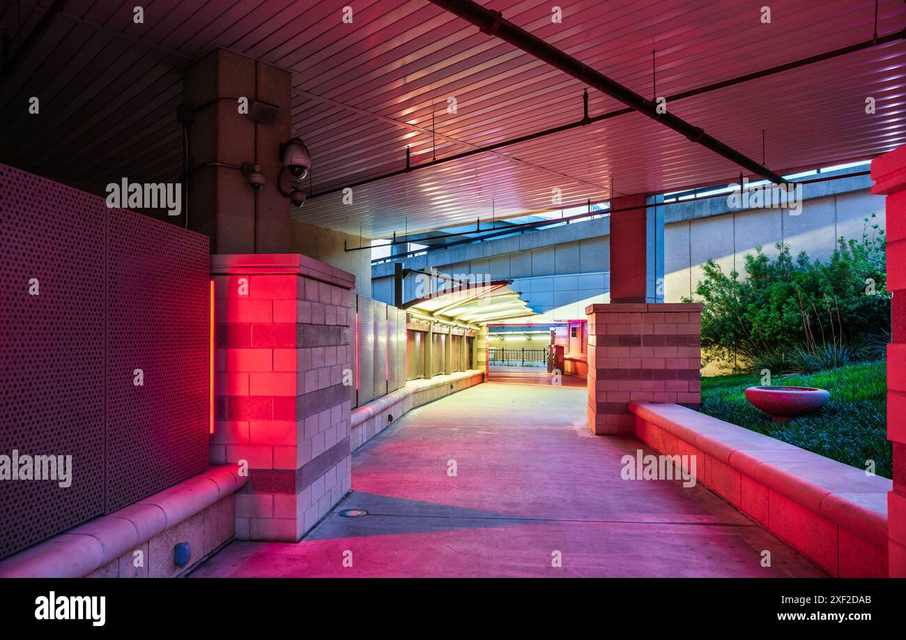 Train station at Dallas Fort Worth International Airport station in ...