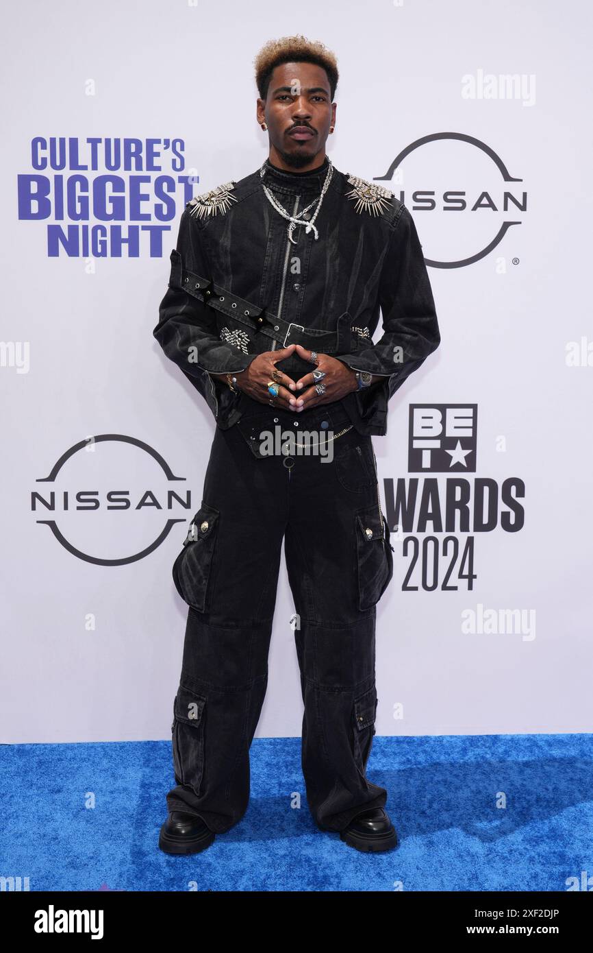 Shareef Mosby arrives at the BET Awards on Sunday, June 30, 2024, at ...