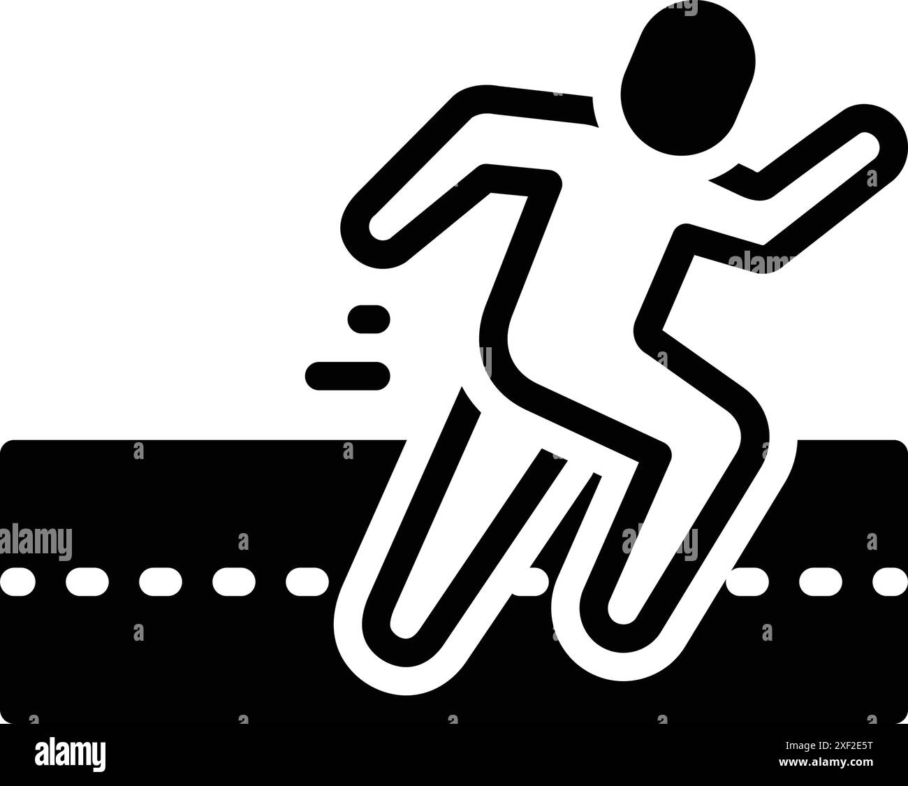 Marathon runner logo Black and White Stock Photos & Images - Alamy