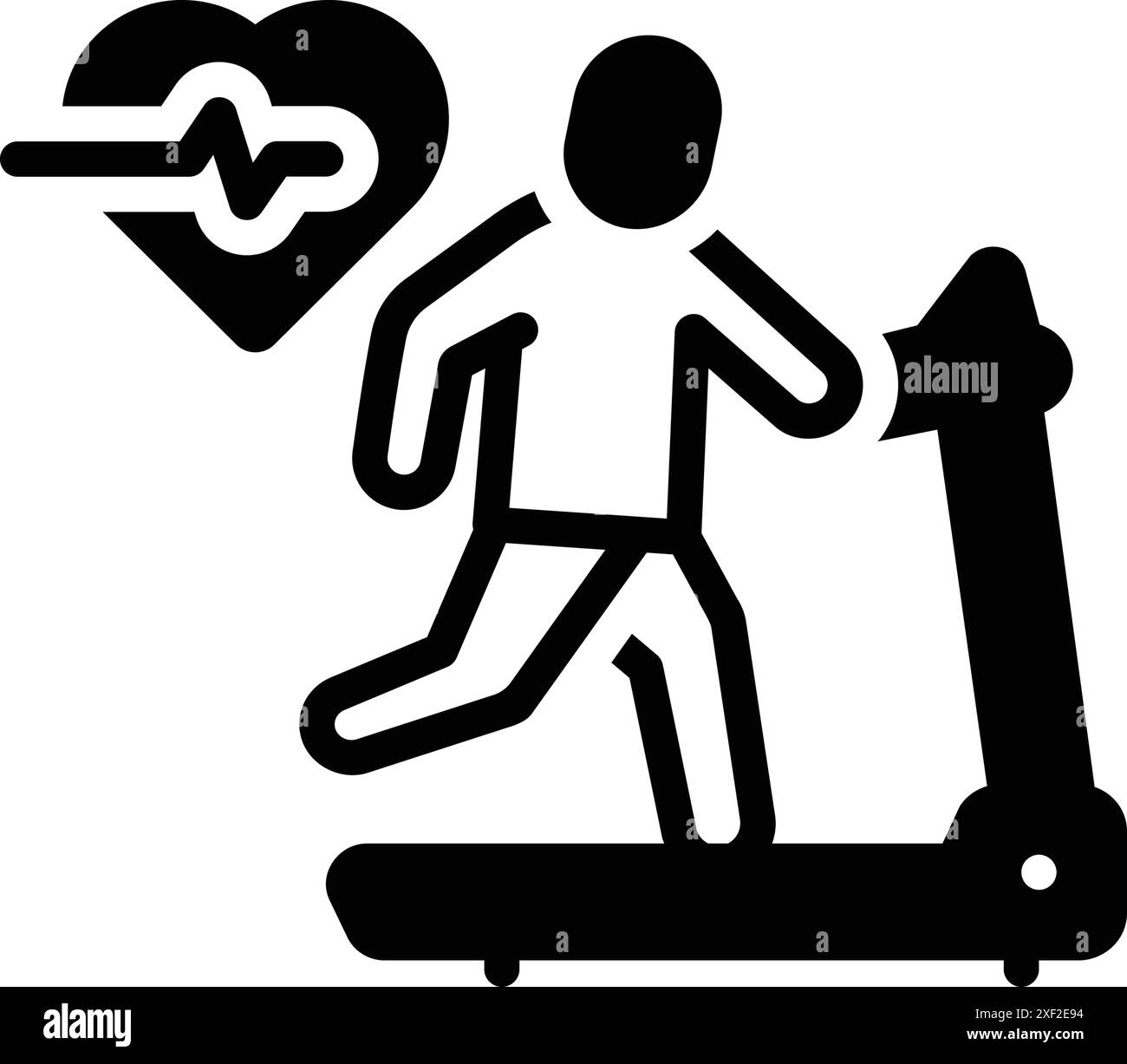 Cardio workout symbol Black and White Stock Photos & Images - Alamy