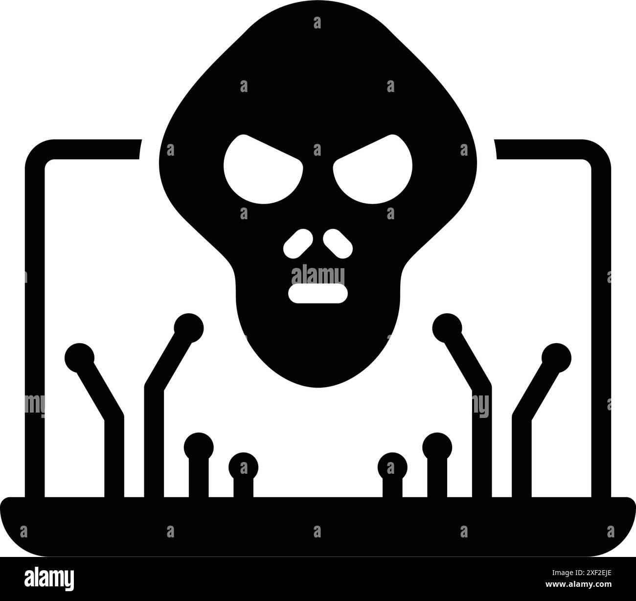 Cyber attack icon Black and White Stock Photos & Images - Alamy