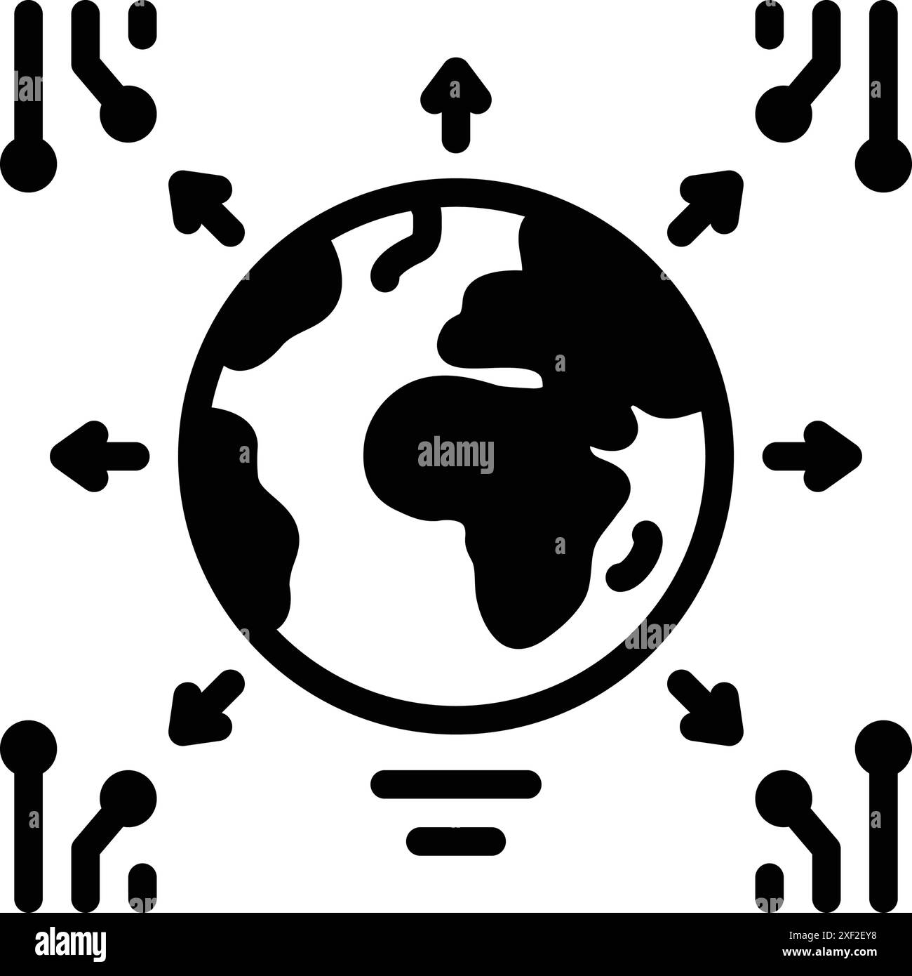 Digital technology world logo Black and White Stock Photos & Images - Alamy