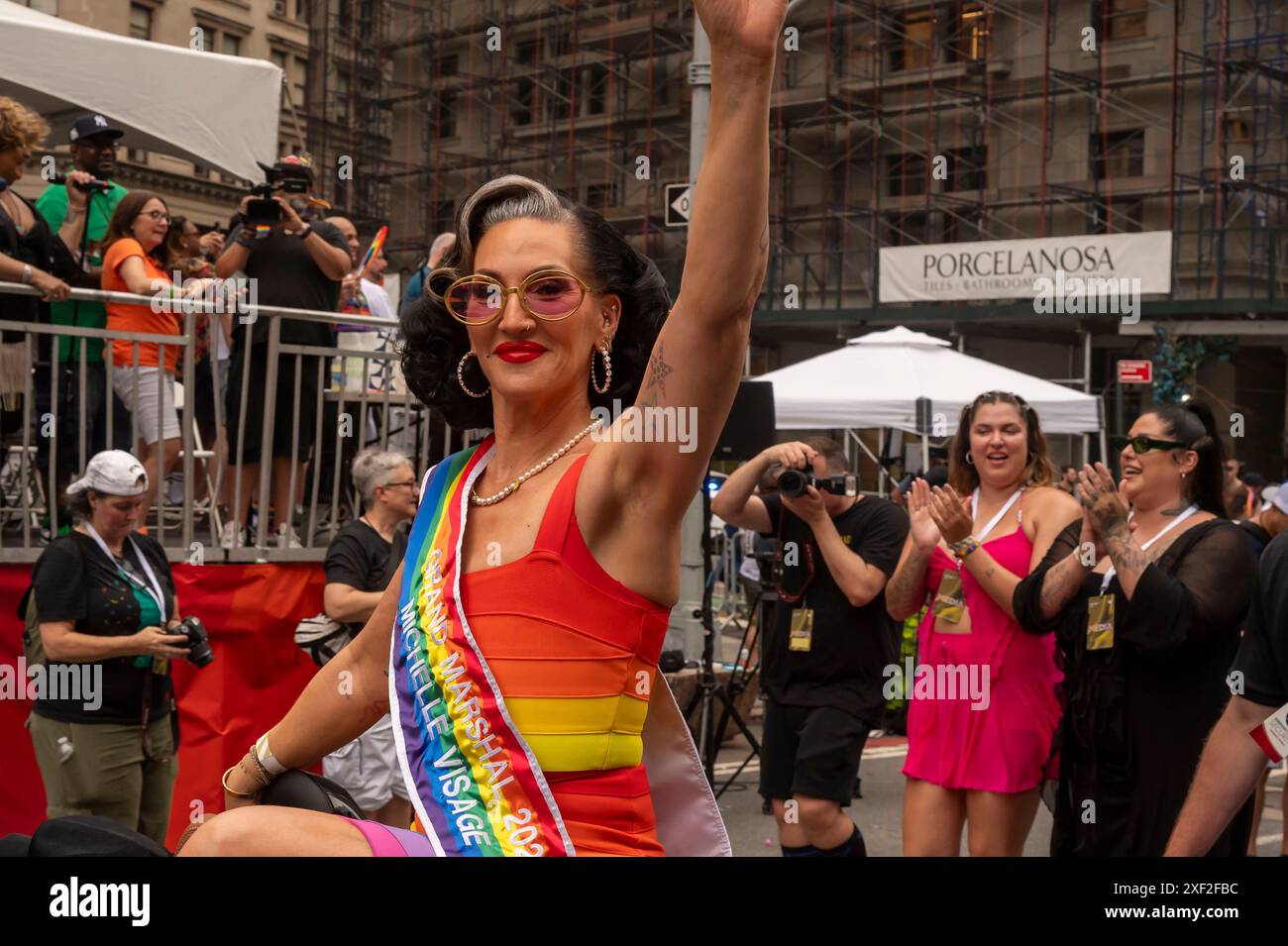 NEW YORK, NEW YORK - JUNE 30: Michelle Visage, Parade Grand Marshal ...