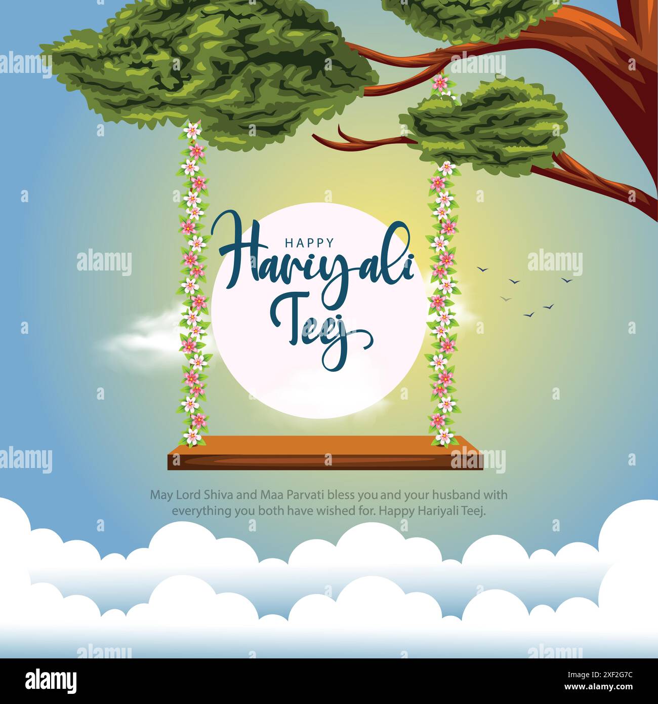 Happy hariyali teej wishes hi-res stock photography and images - Alamy