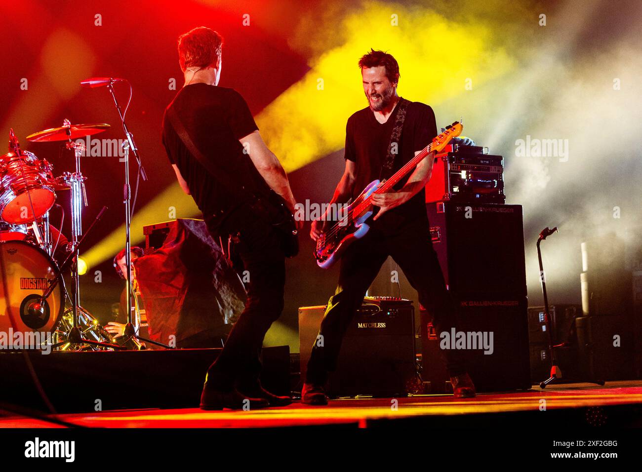 Torino, Italy. 30th June, 2024. Bret Domrose (L) and Keanu Reeves (R ...