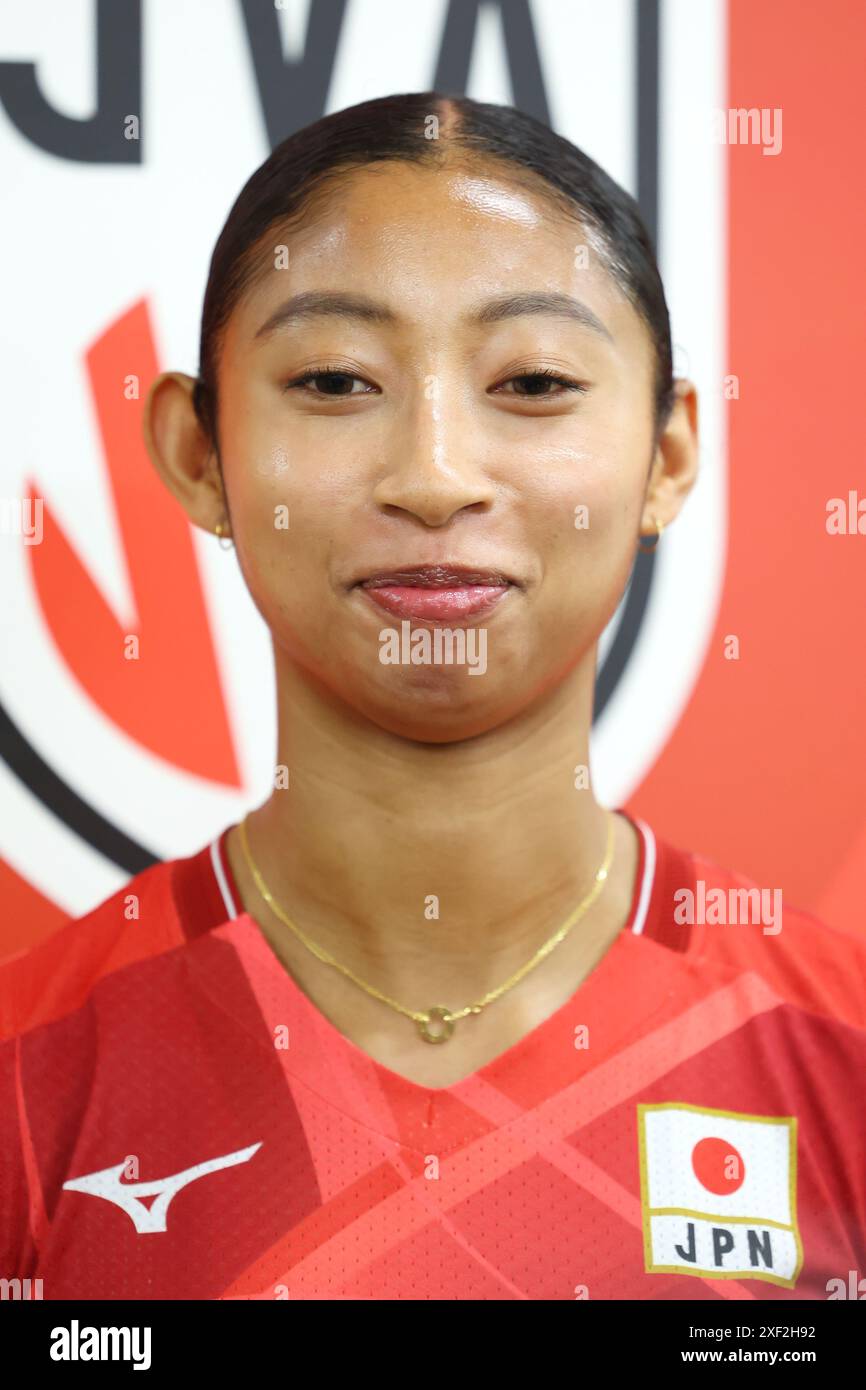 Tokyo, Japan. 1st July, 2024. Airi Miyabe (JPN) Volleyball : Japan Volleyball Association ...