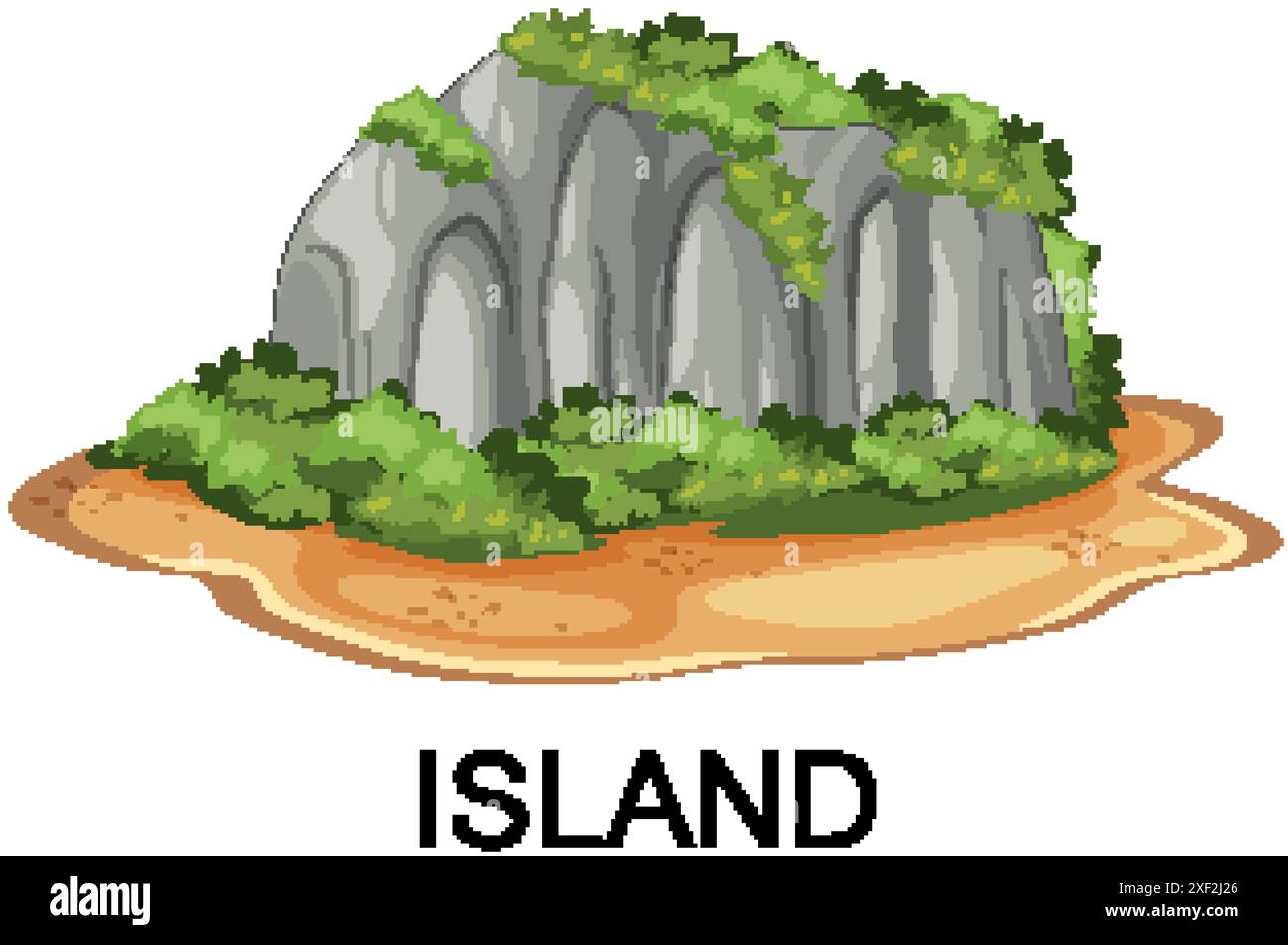 Rocky beach vacation Stock Vector Images - Alamy